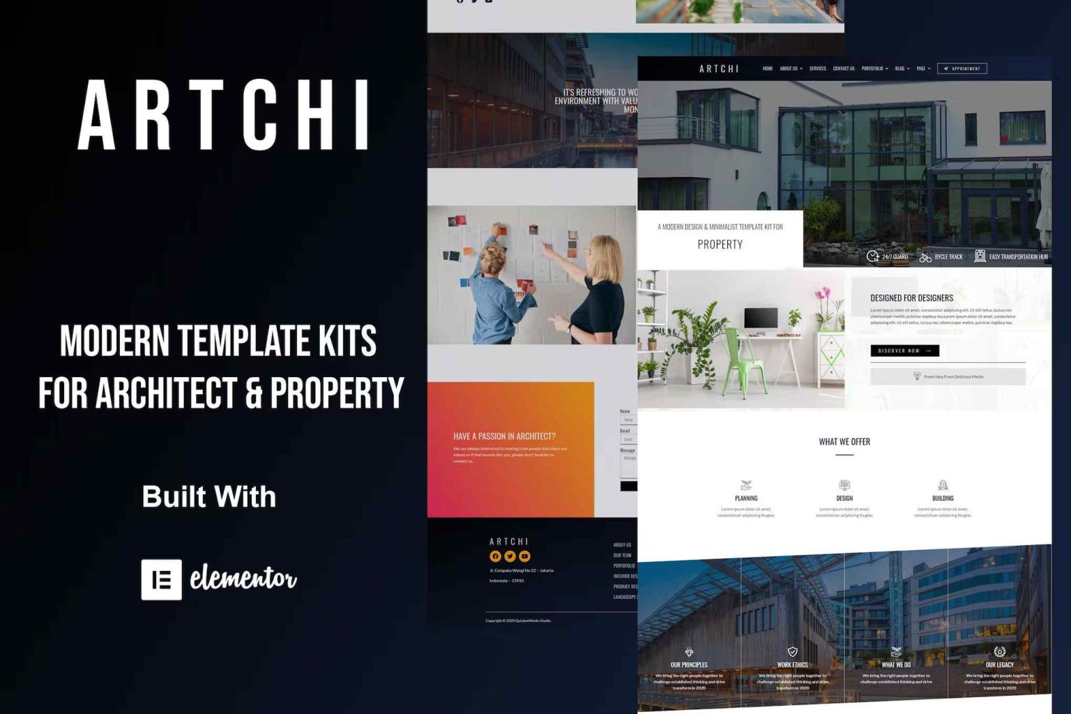 Artchi – Modern Architecture Elementor Template Kit - No 1 Download ...