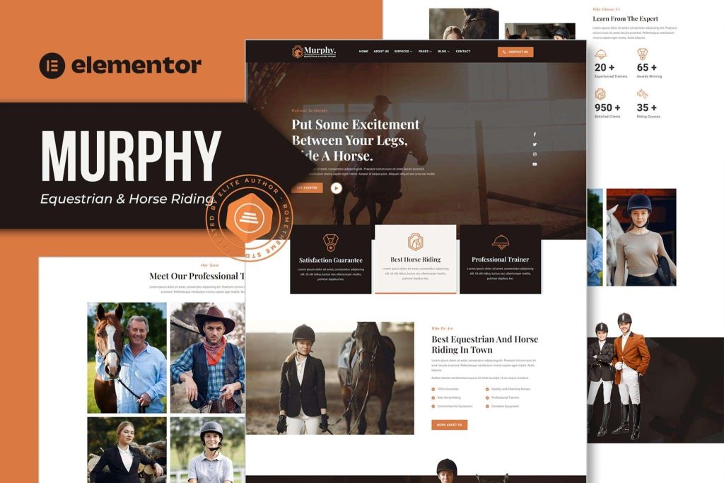Murphy – Equestrian & Horse Riding Elementor Template Kit - indonesiaWP ...