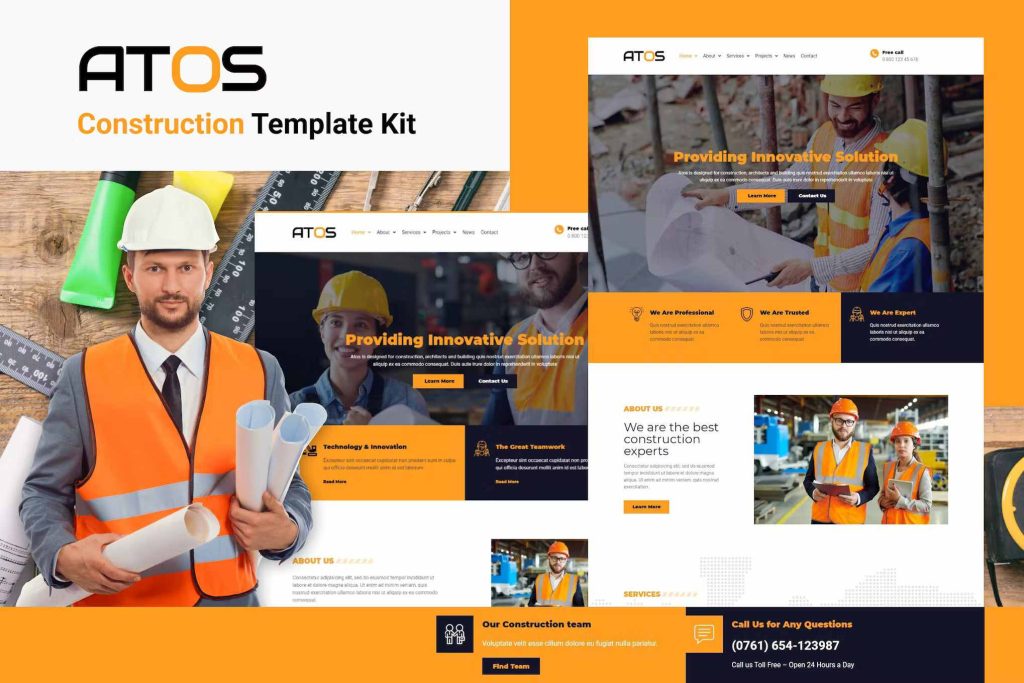 Atos – Construction Elementor Template Kit - indonesiaWP.com • No 1 ...