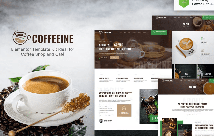Coffeeine – Coffee Shop & Cafe Elementor Template Kit - indonesiaWP.com ...