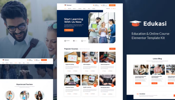 Edukasi – Education & Online Course Elementor Template Kit - indonesiaWP.com • No 1 Download ...