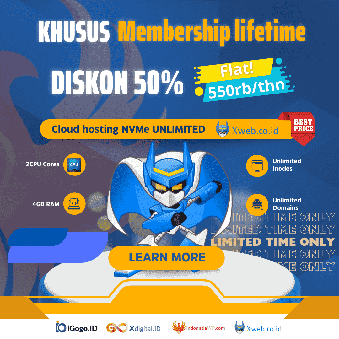 diskon 50% cloud hosting NVMe Unlimited by Xweb.co.id (berakhir ...