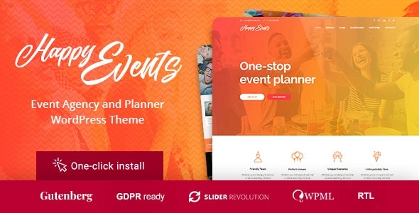 Happy Events – Holiday Planner & Event Agency WordPress Theme 1.2.2 ...