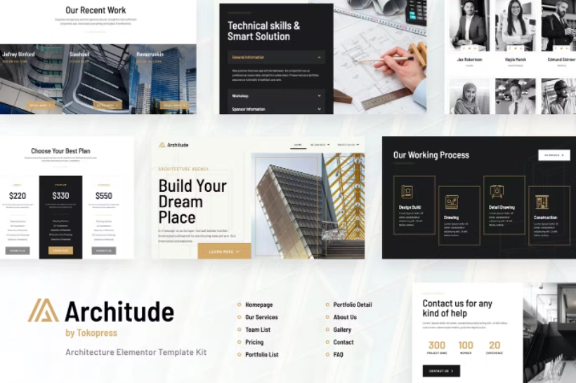 Architude | Architecture Agency & Interior Design Elementor Template Kit - indonesiaWP.com • No ...
